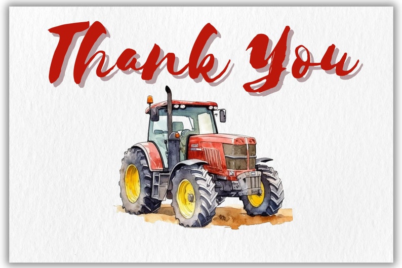 Vintage Farm Tractor Watercolor Clipart Farm Tractor - Etsy