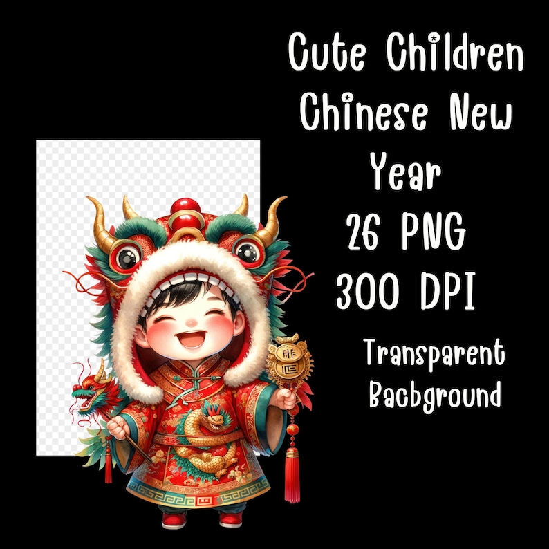 Cute Kid Chinese New Year Clipart,chinese Boy,chinese Girl,chinese ...