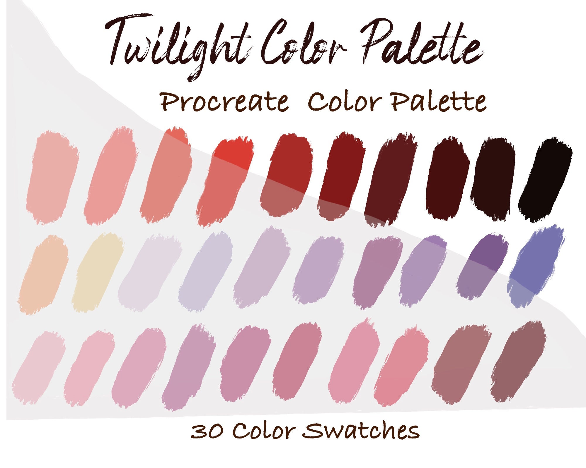 Twilight Color Palettes Twilight Color Color suave Color | Etsy