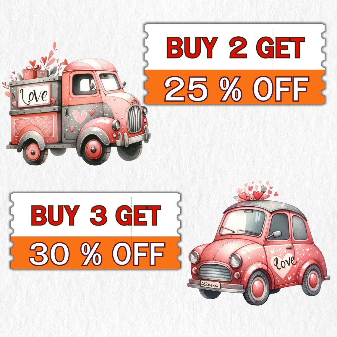 Cars Valentine Clipart,vintage Valentine Sublimation,cars Romantic ...