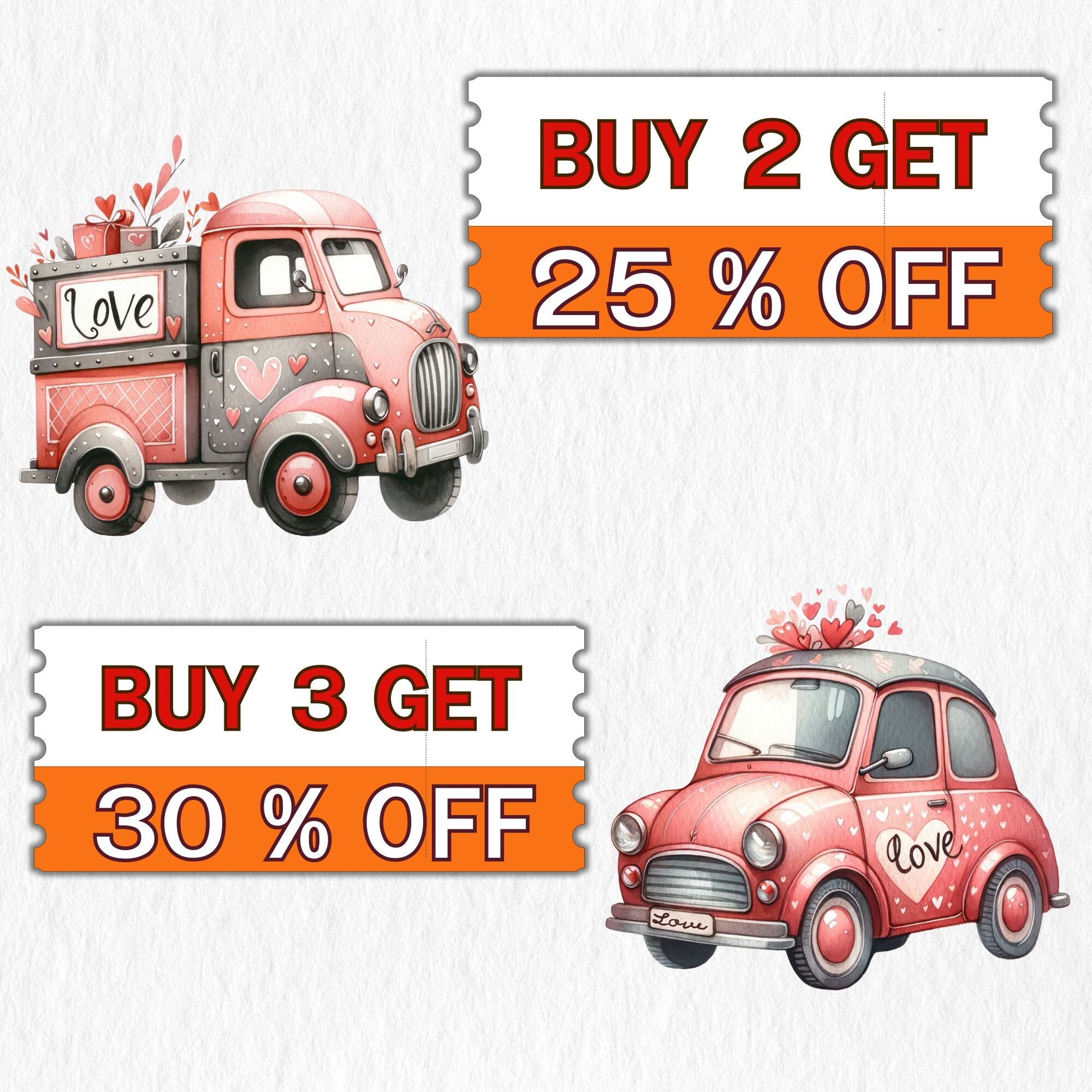 Cars Valentine Clipart,vintage Valentine Sublimation,cars Romantic ...