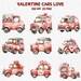 Cars Valentine Clipart,vintage Valentine Sublimation,cars Romantic ...