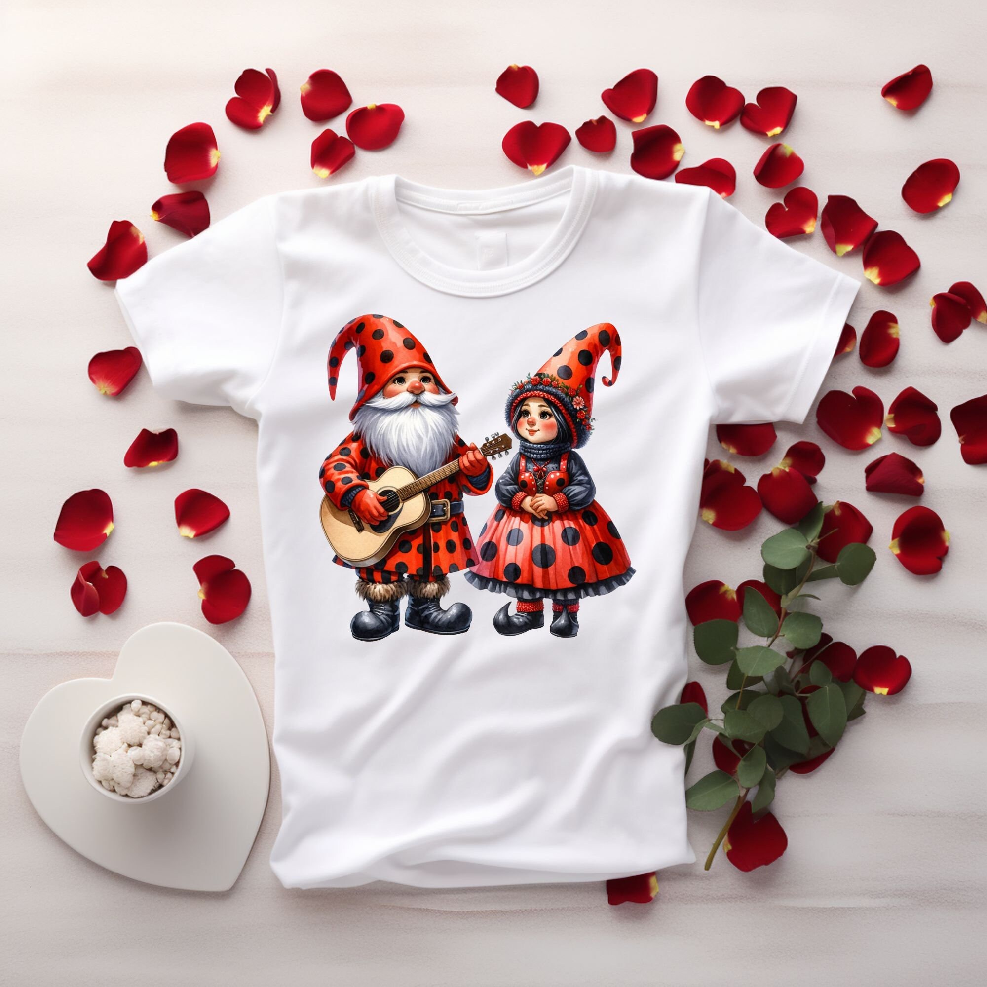 Couple Gnome Ladybug Clipart Ladybug Valentine Couple Valentine Gnome