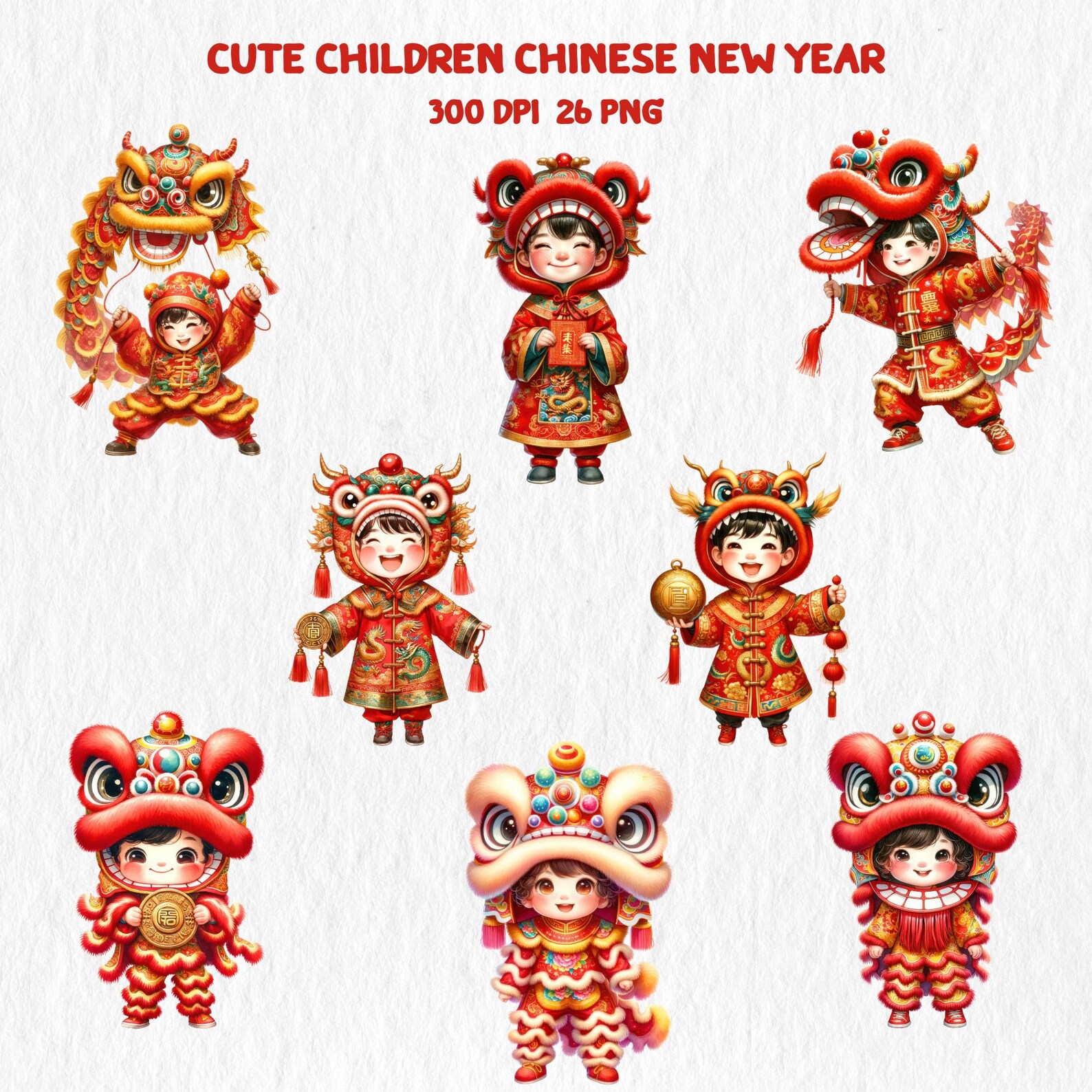 Cute Kid Chinese New Year Clipart,chinese Boy,chinese Girl,chinese ...
