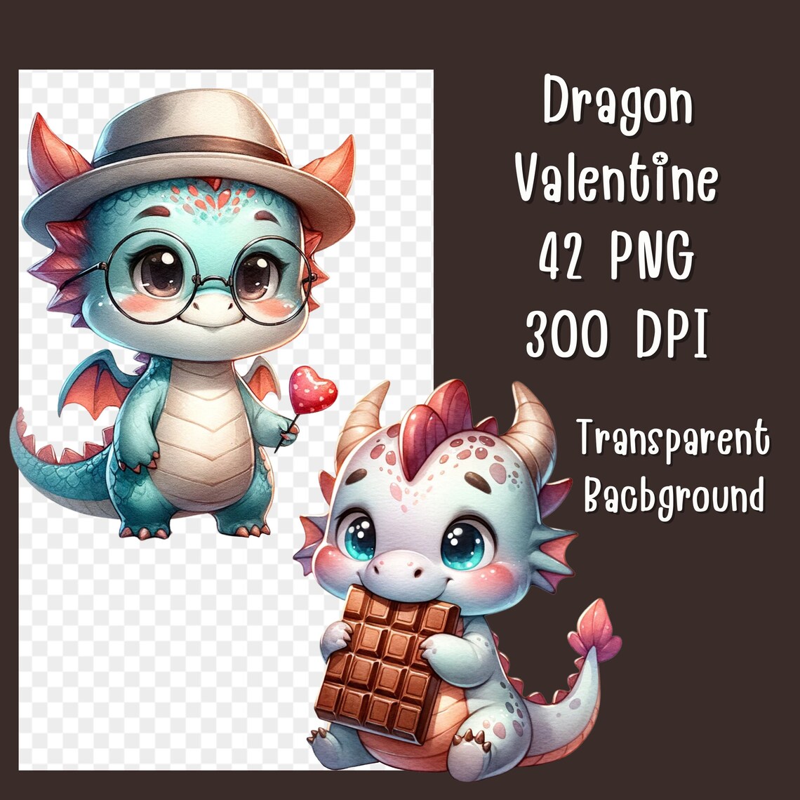 Cute Dragon Valentine Clipart,valentine Sublimation Dragon Romantic ...
