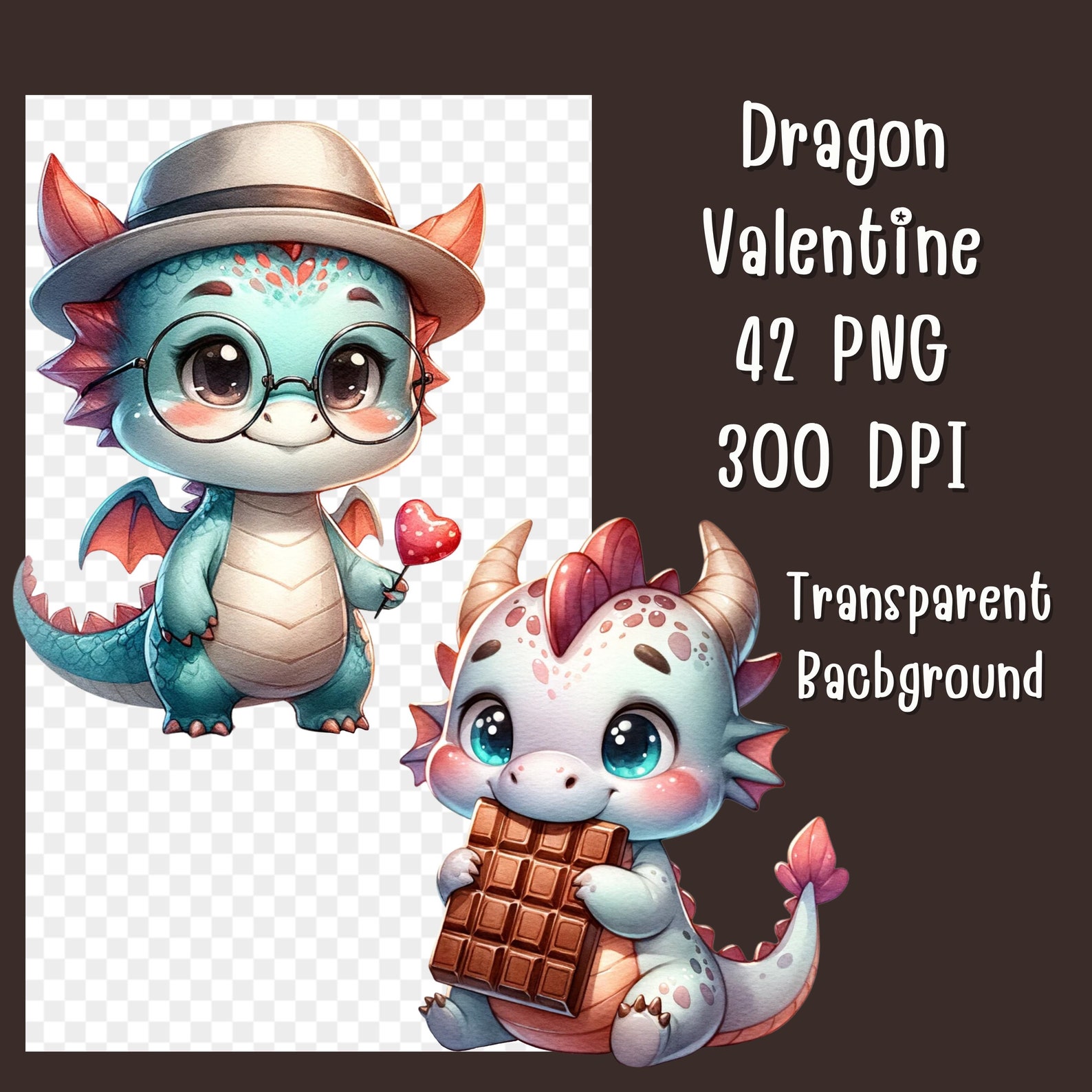 Cute Dragon Valentine Clipart,valentine Sublimation Dragon Romantic ...