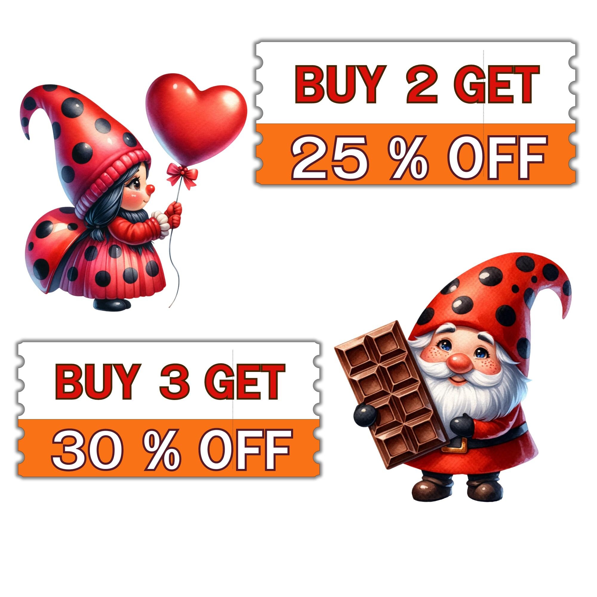 Couple Gnome Ladybug Clipart Ladybug Valentine Couple Valentine Gnome