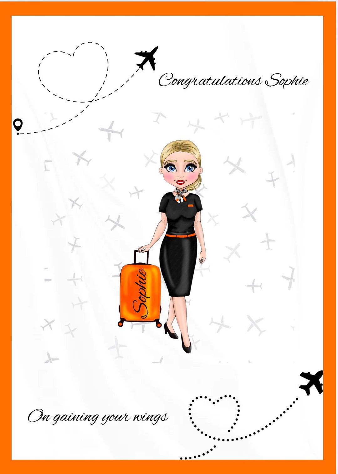 Cabin Crew Congratulations Card - Wings - Easyjet - Etsy