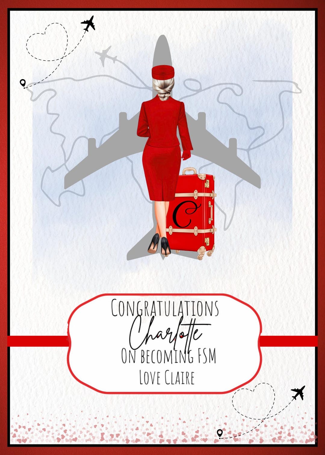 Cabin Crew Congratulations Card - Wings - Easyjet - Etsy