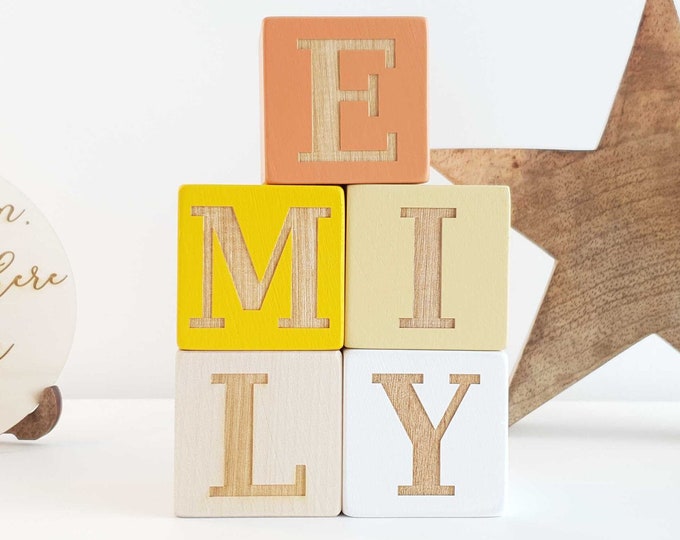 Wood Name Blocks - Etsy