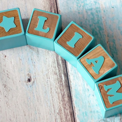 Personalized Letter Blocks Nursery Name Blocks Wooden - Etsy