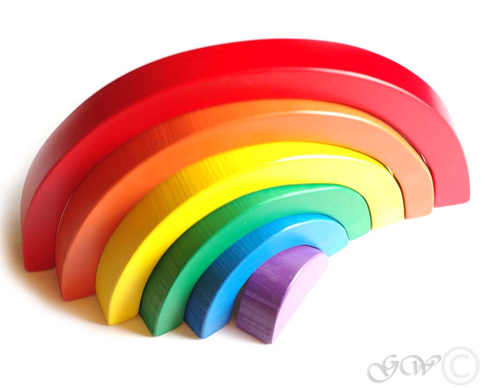 Wooden Toy Rainbow. Stacking Toy Waldorf Toddler Toy Rainbow - Etsy