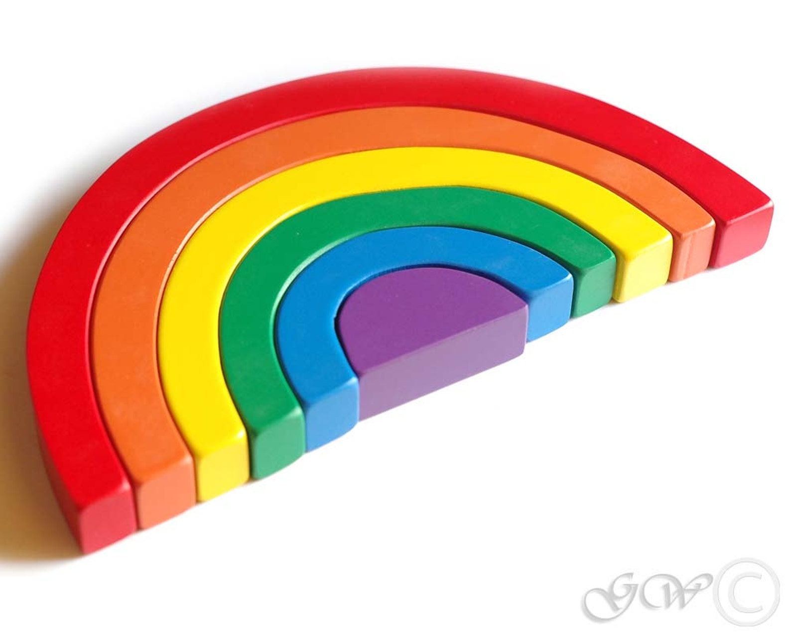 Wooden Toy Rainbow. Stacking Toy Waldorf Toddler Toy Rainbow - Etsy