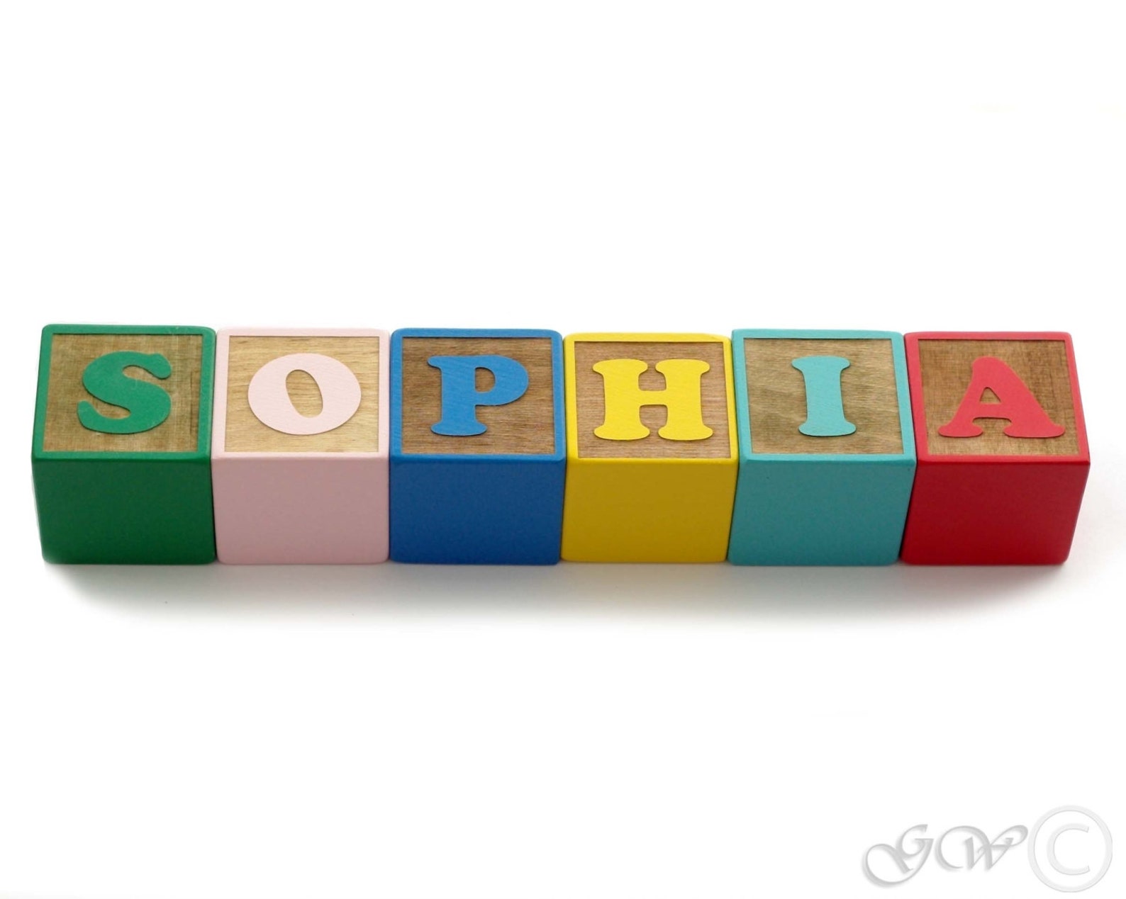 Personalized Wood Name Blocks Alphabet Baby Custom Letters | Etsy