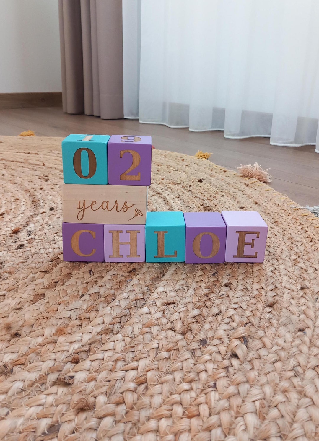 Baby Milestone Blocks, Modern Wooden Number Blocks, Baby Photo Props ...
