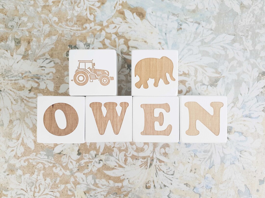 Baby Gift, Personalized Name Blocks, Wooden Name Blocks, Nursery Name ...