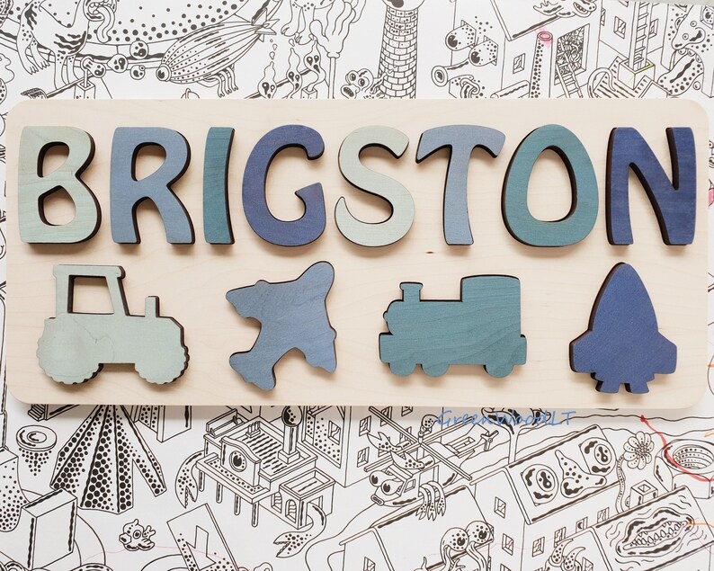 Personalized Name Puzzle With Symbols Name Puzzles for - Etsy