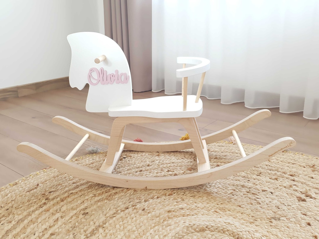 Personalized Rocking Horse, Wooden Rocking Horse Toy, Classic Rocking ...