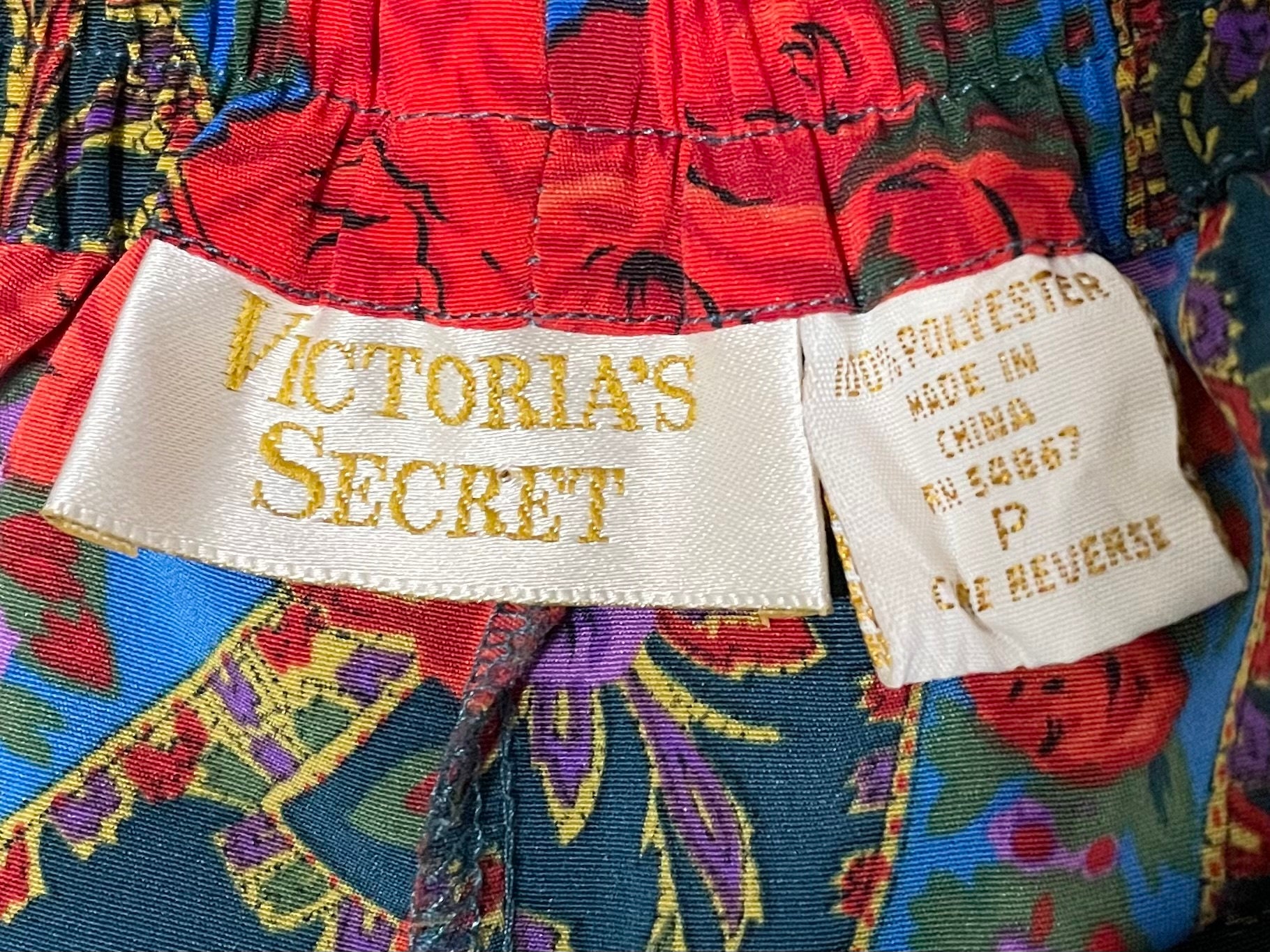 80s Victoria Secret Rose Pattern Floral Lounge Pants Vintage Victorias ...
