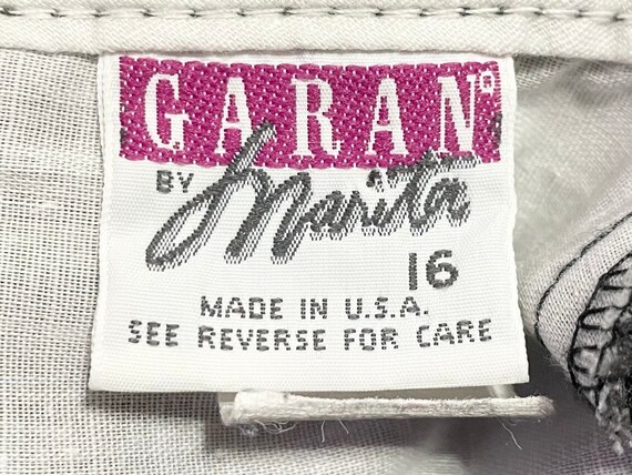 80s Garan by Marita Dark Gray Straight Leg Vintage Pl… - Gem