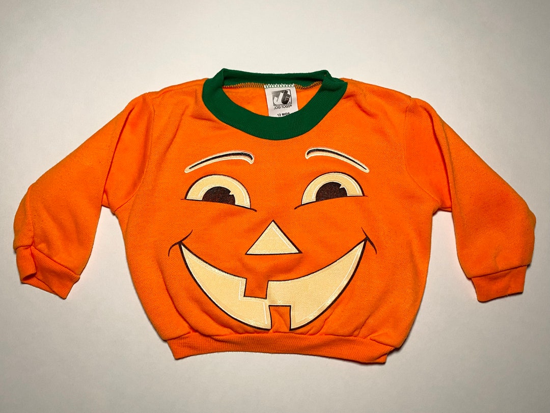 80s Jog Togs Children's Pumpkin Jack-o-lantern Glow in the Dark ...