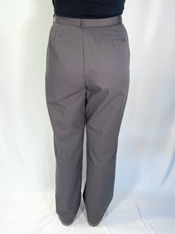 80s Garan by Marita Dark Gray Straight Leg Vintage Pl… - Gem