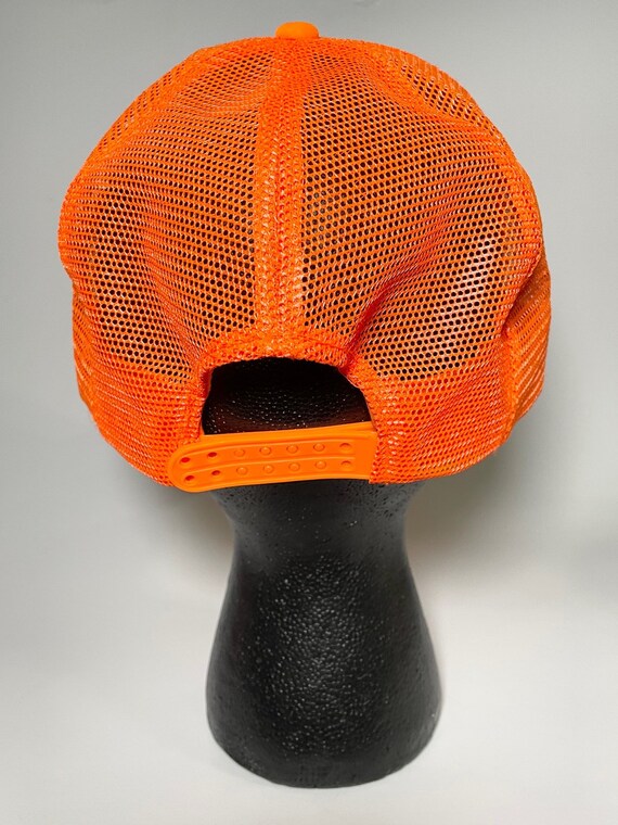 80s Atlantic City Baseball Cap - Neon Orange Vintage… - Gem