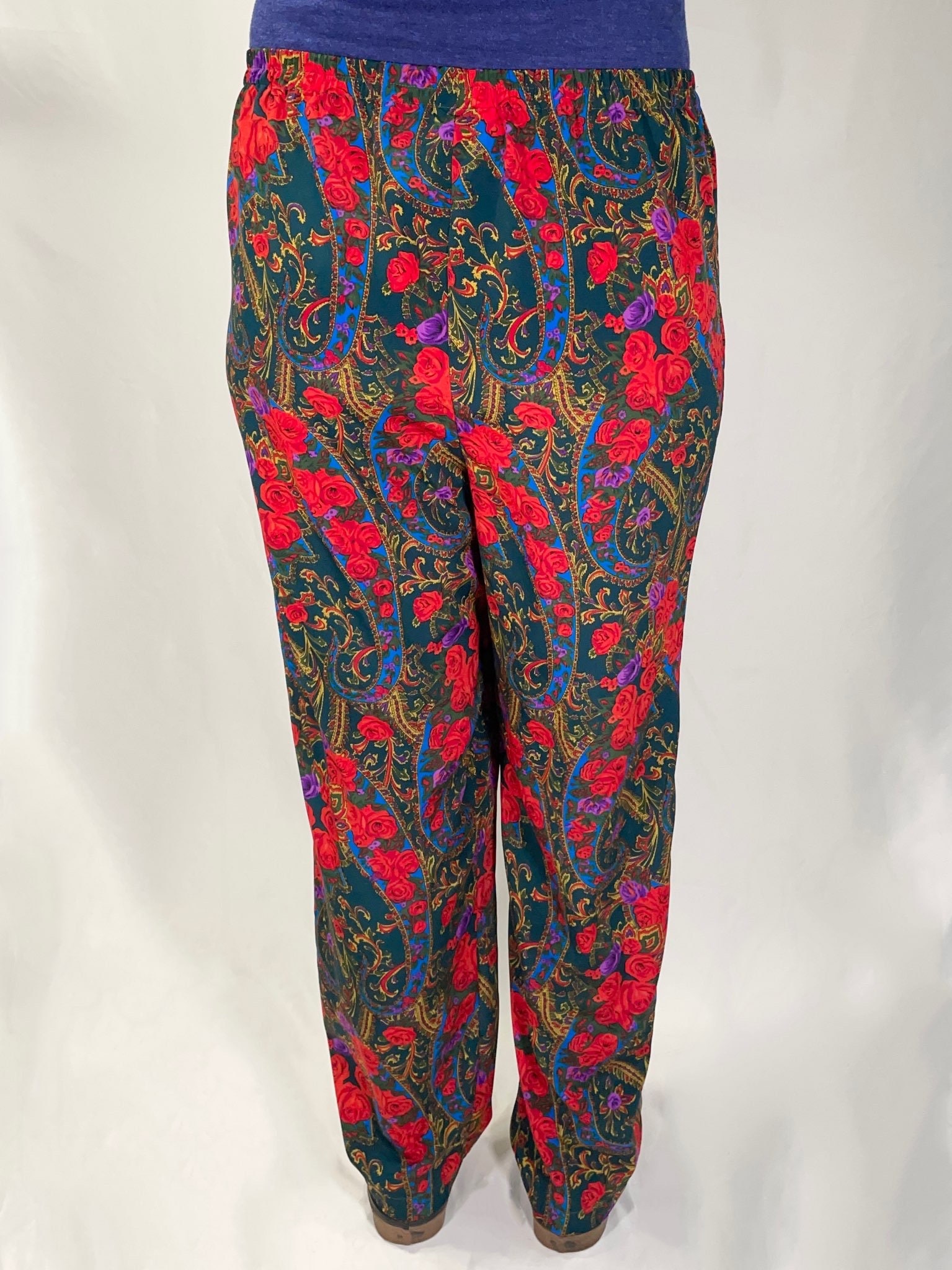 80s Victoria Secret Rose Pattern Floral Lounge Pants Vintage Victorias ...