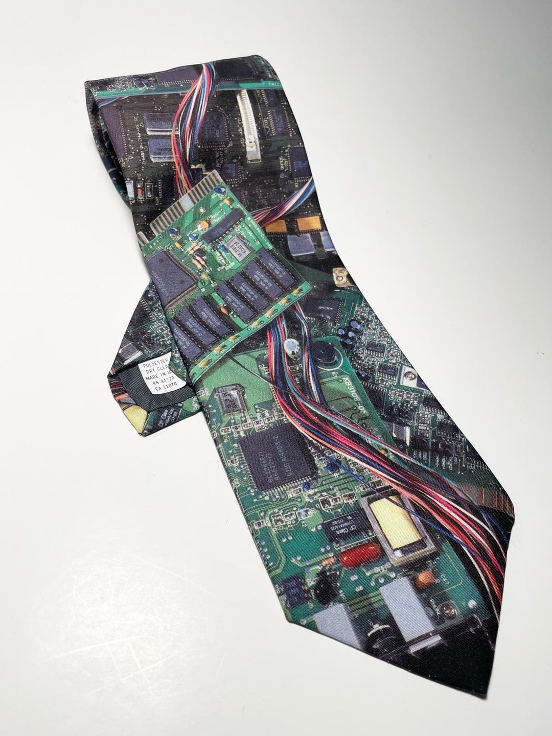 90s Ralph Marlin Computer Parts computer Circuit Board Tie Vintage Computer Tie - Etsy
