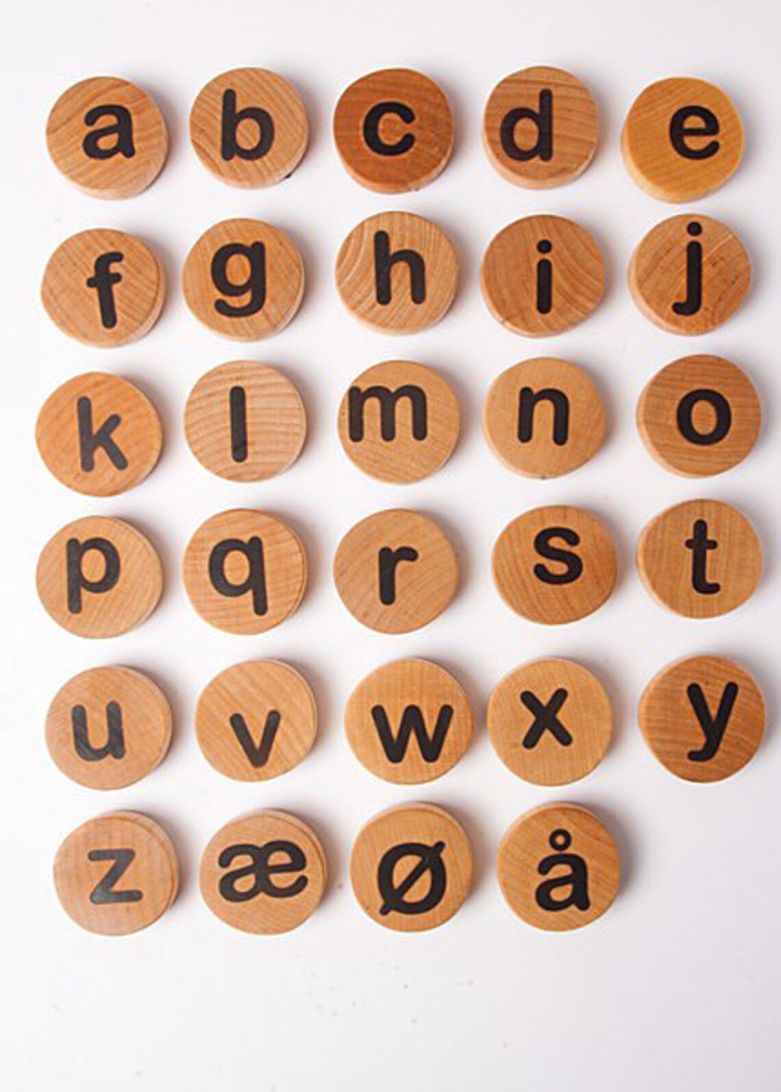 Norwegian or Danish Lowercase Letter Magnets Alphabet - Etsy