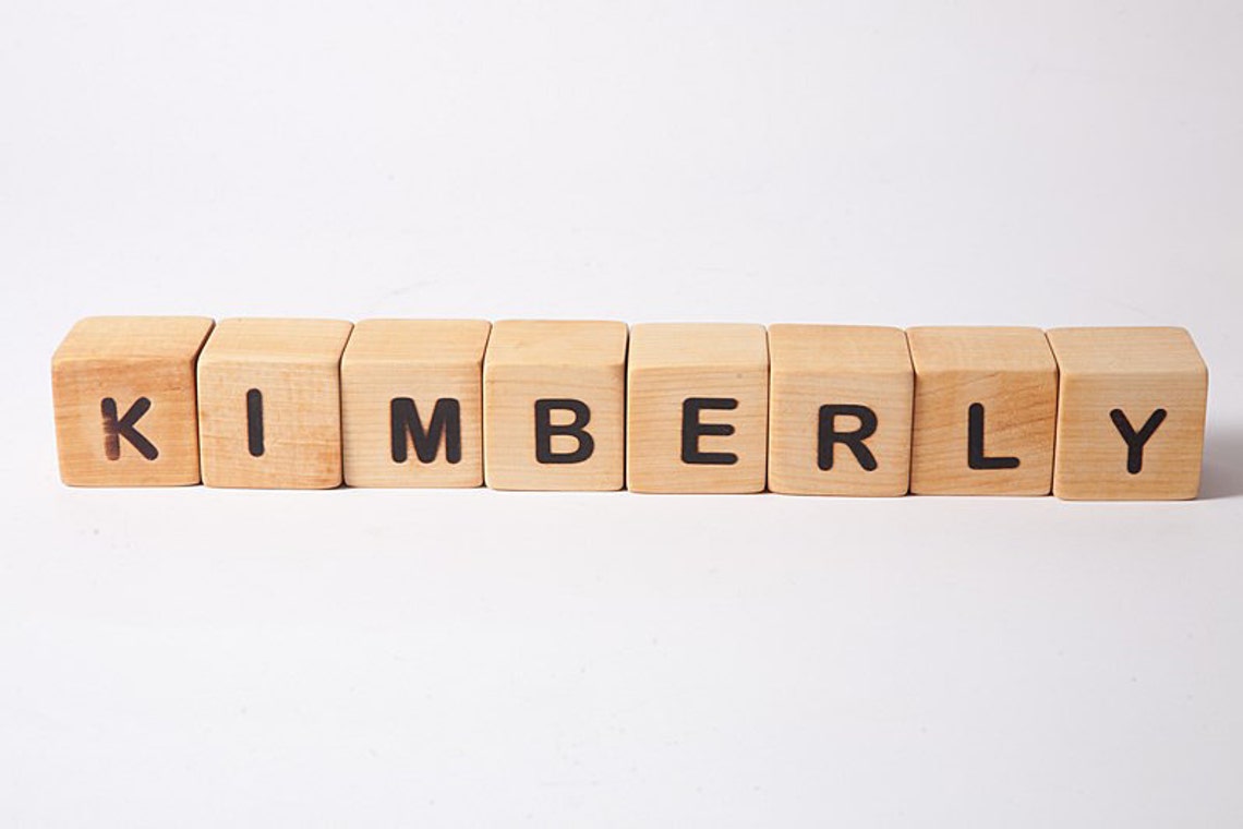 Personalized Wood Name Blocks Alphabet Building Blocks Eco | Etsy