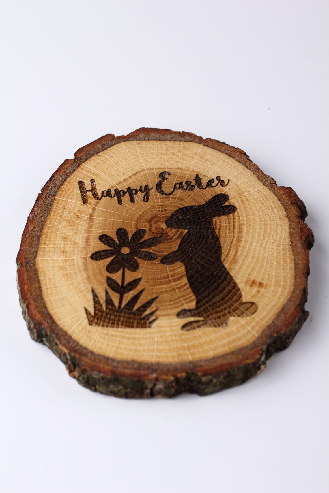 Rustic Wood Easter Coaster Easter Table Decor Wooden Slice | Etsy