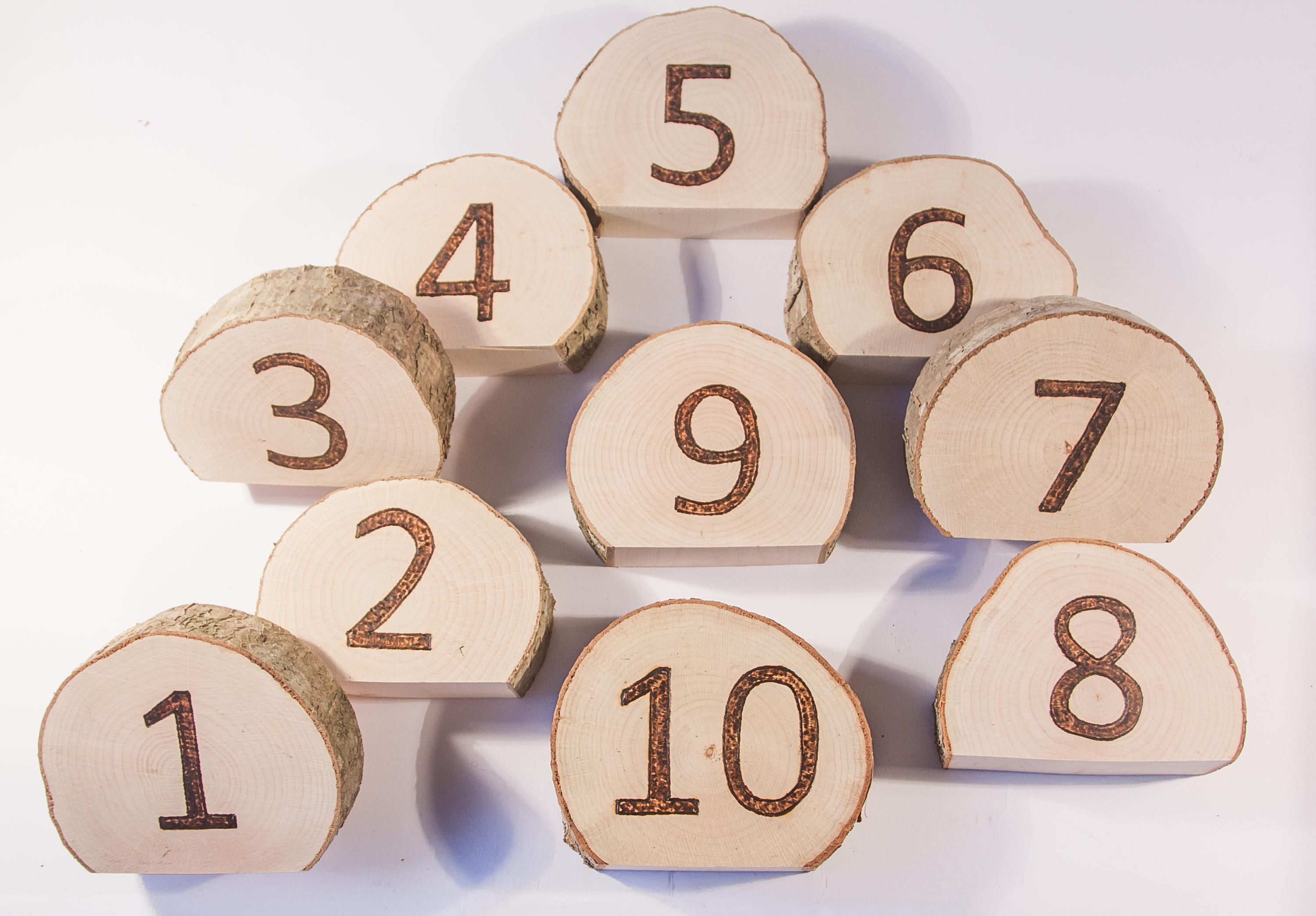 10 Rustic Wedding Table Number Holders, Wooden Table Number Stand ...