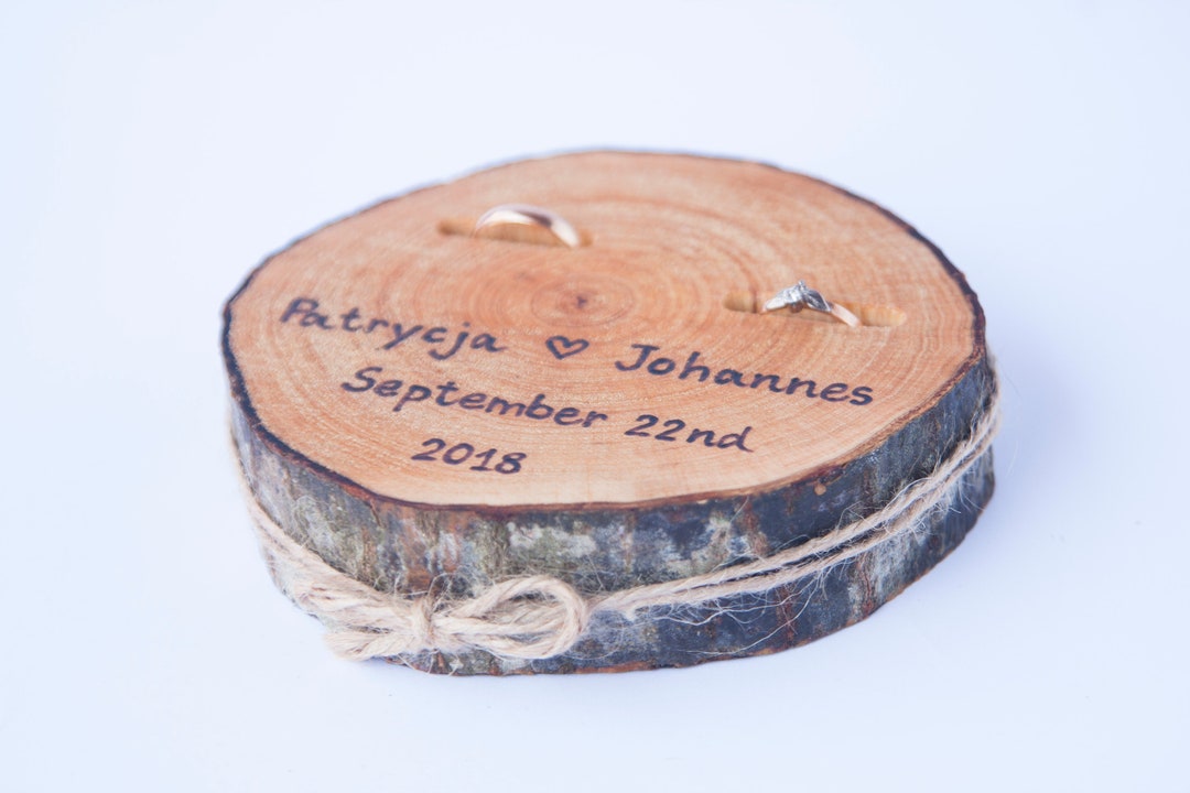 Wooden Ring Pillow, Rustic Ring Holder - Etsy