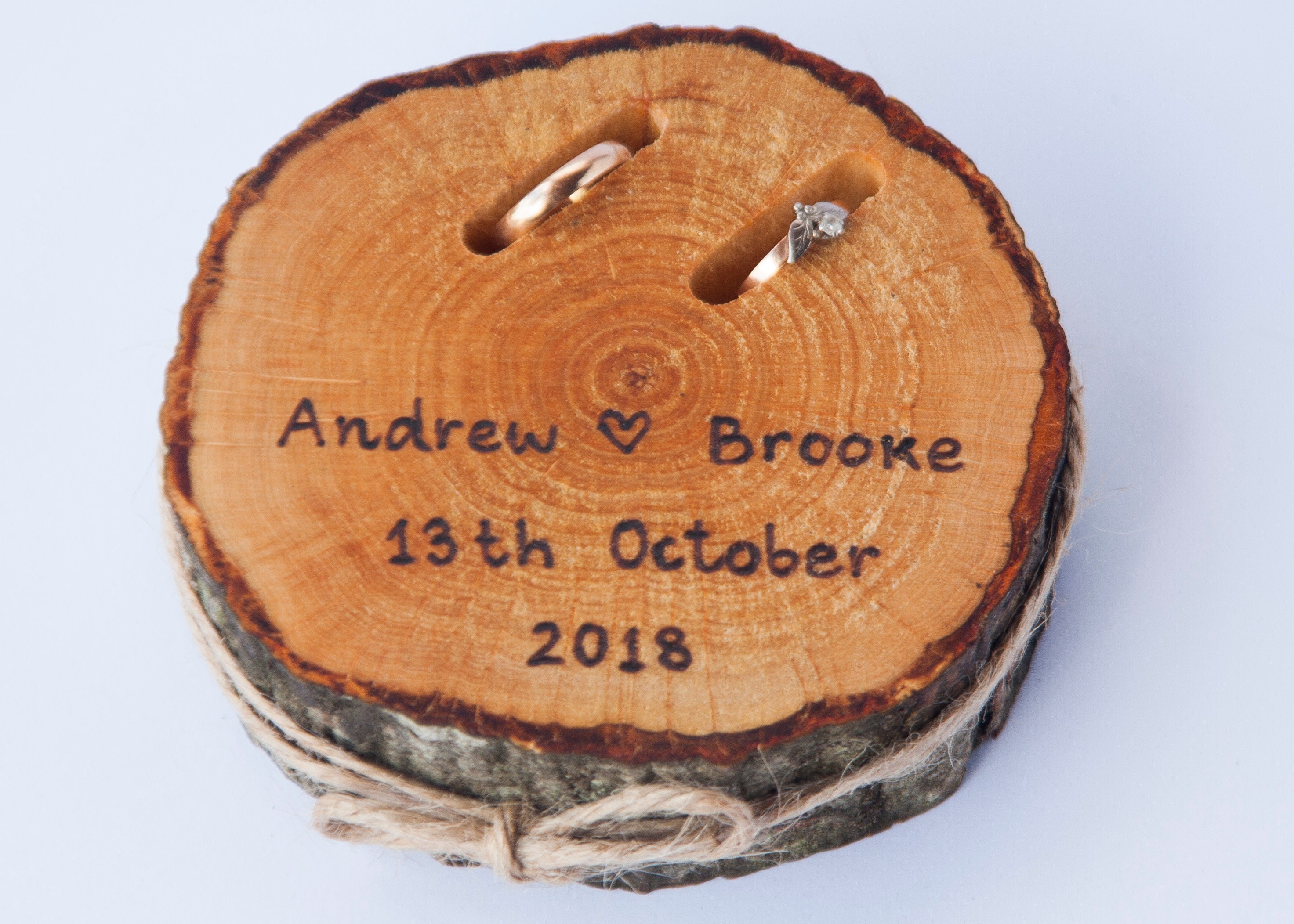 Wooden Ring Pillow, Rustic Ring Holder - Etsy