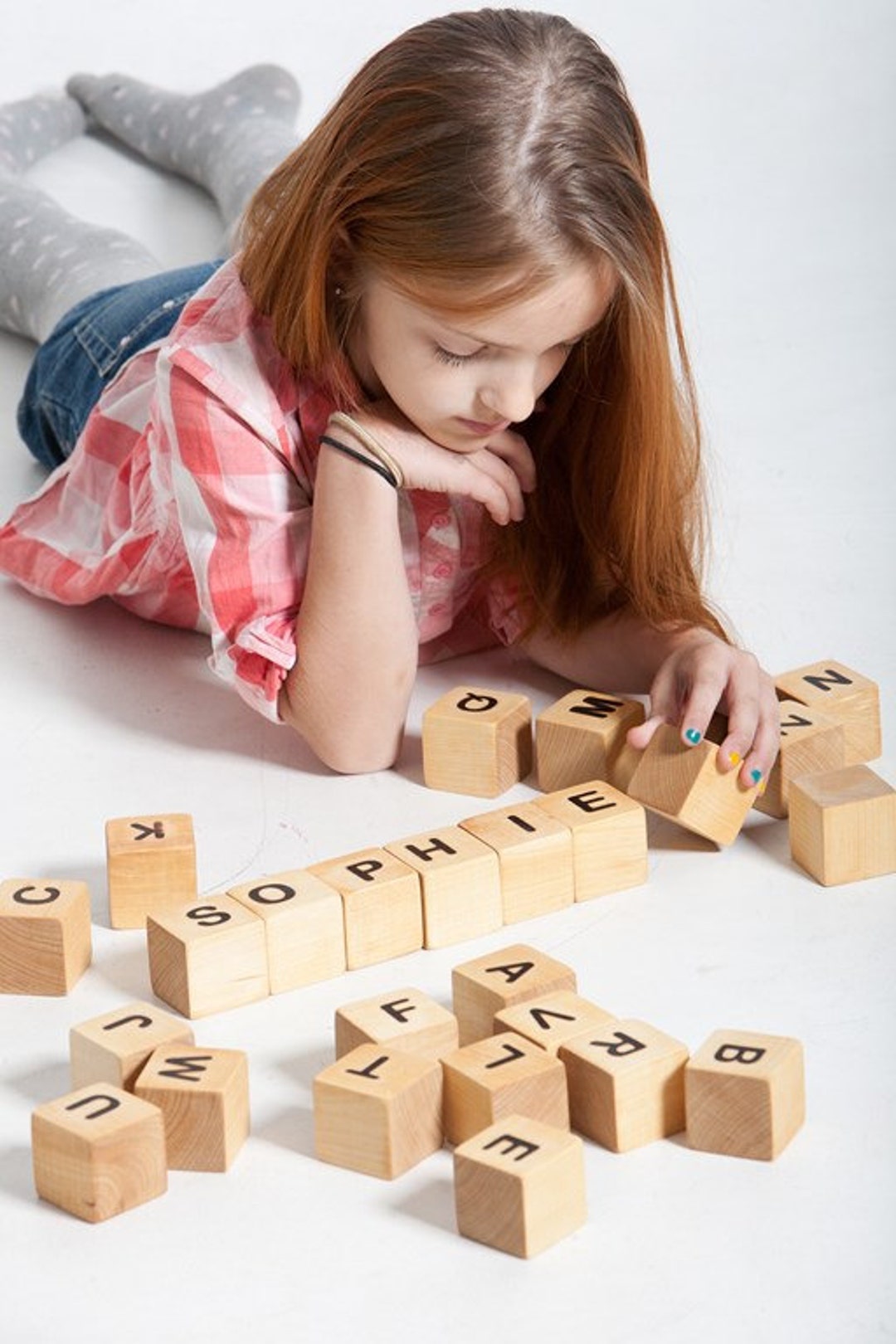 Personalized Wood Name Blocks - Alphabet Building Blocks, Eco Friendly ...