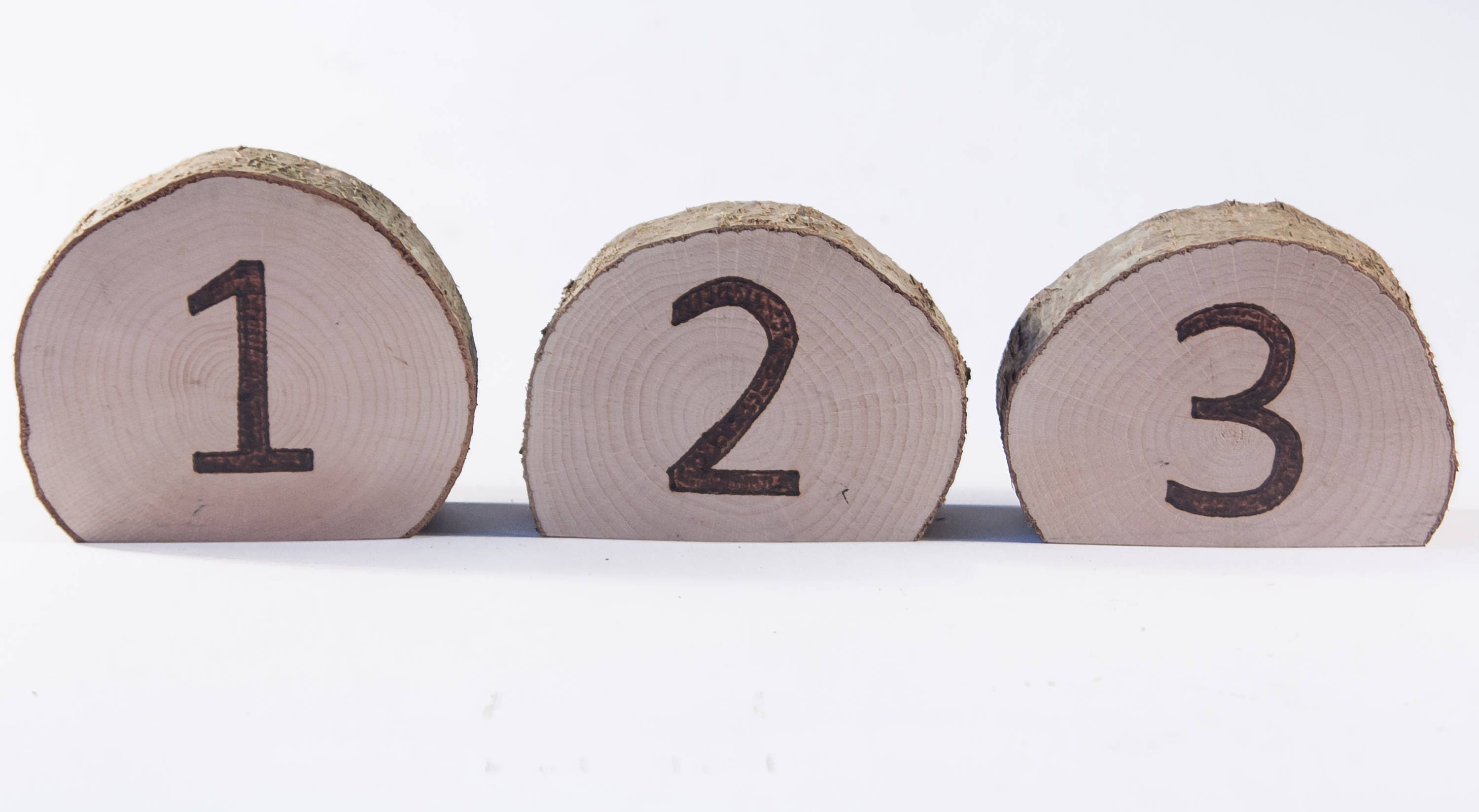 10 Rustic Wedding Table Number Holders, Wooden Table Number Stand ...