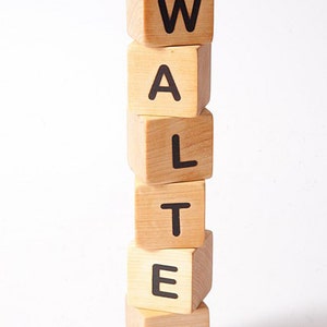 Personalized Wood Name Blocks - Alphabet Building Blocks, Eco Friendly ...