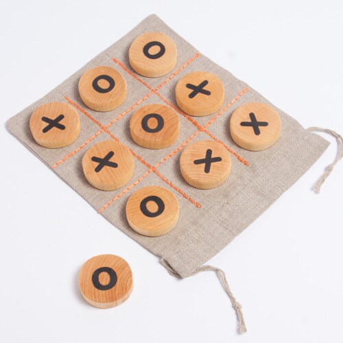 Tic Tac Toe Game Table Game Wooden Game for Children Travel - Etsy