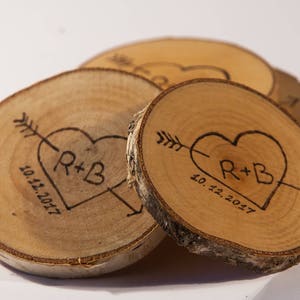 Set of 20 Personalized Wedding Coasters 3"-4", Wooden Drink Coasters ...