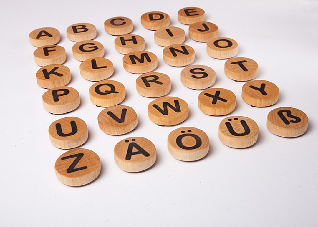 Montessori German Alphabet, Educational Toy, Uppercase and Lowercase ...
