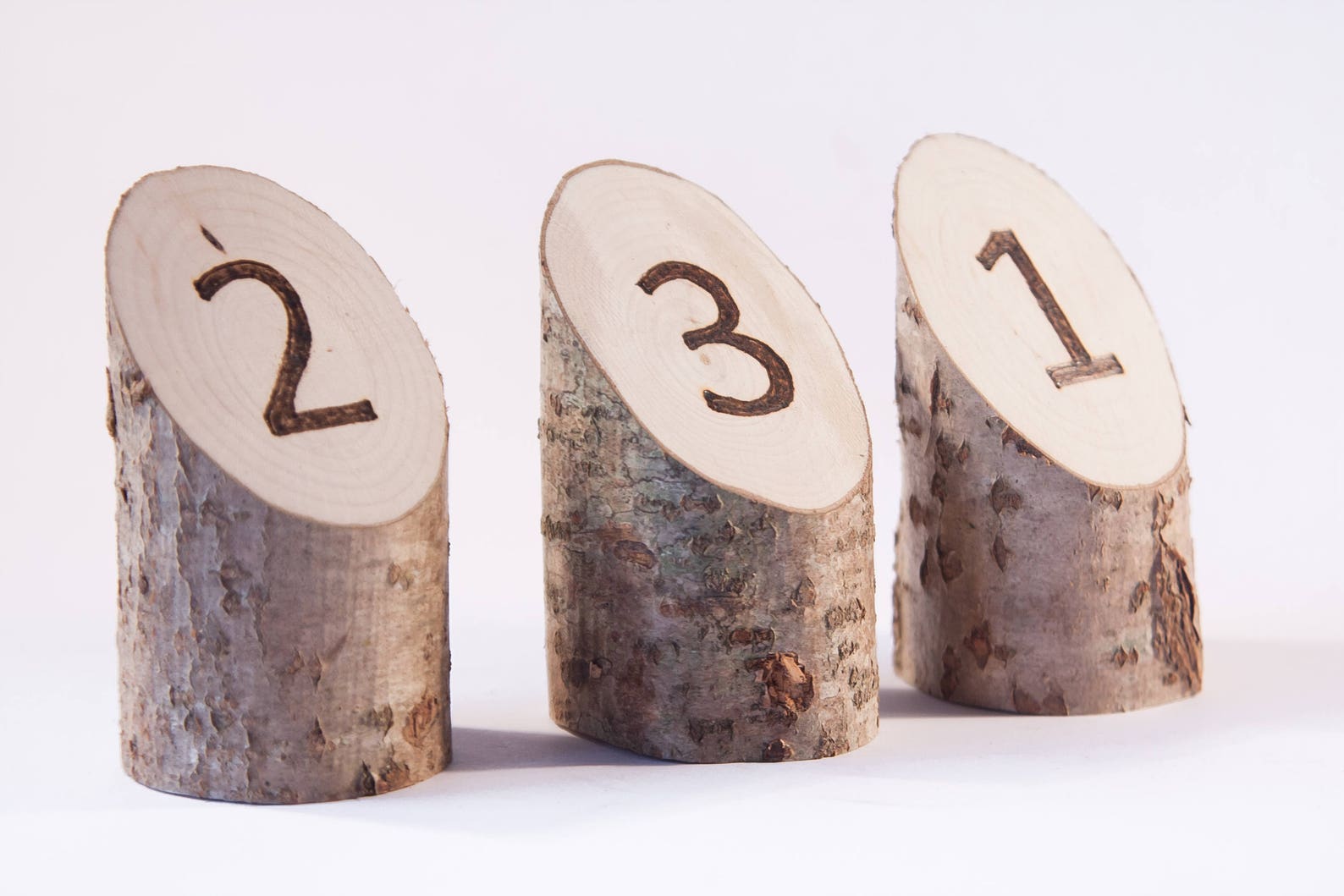 10 Rustic Wedding Table Number Holders Wooden Table Number | Etsy