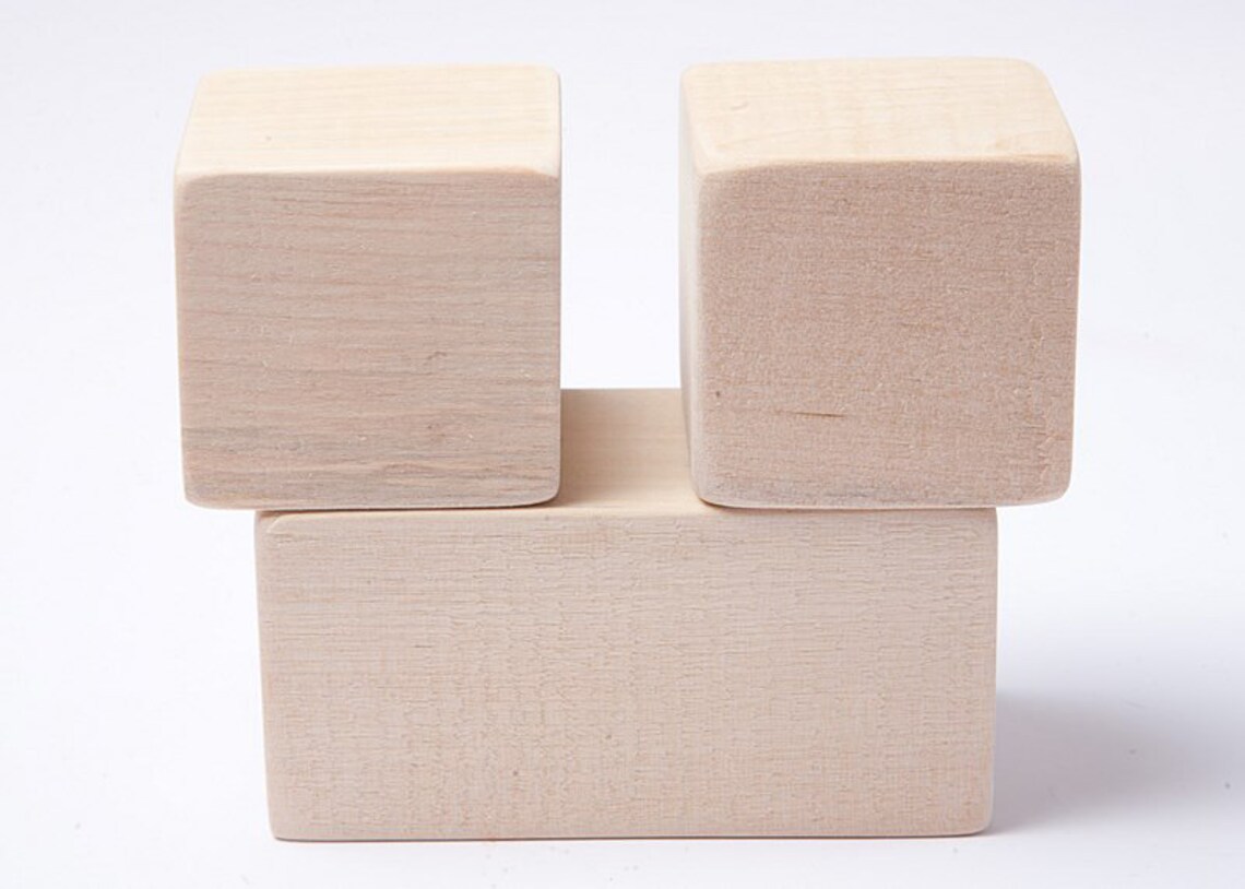 Unfinished Baby Age Blocks , Photo Blocks, Photo Prop, Month Blocks ...