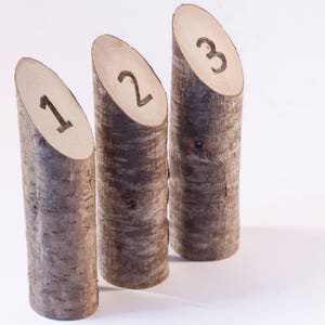 5 Rustic Wedding Table Number Holders Wooden Table Number - Etsy