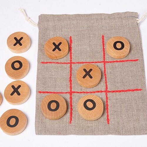 Tic Tac Toe Game Table Game Wooden Game for Children Travel - Etsy