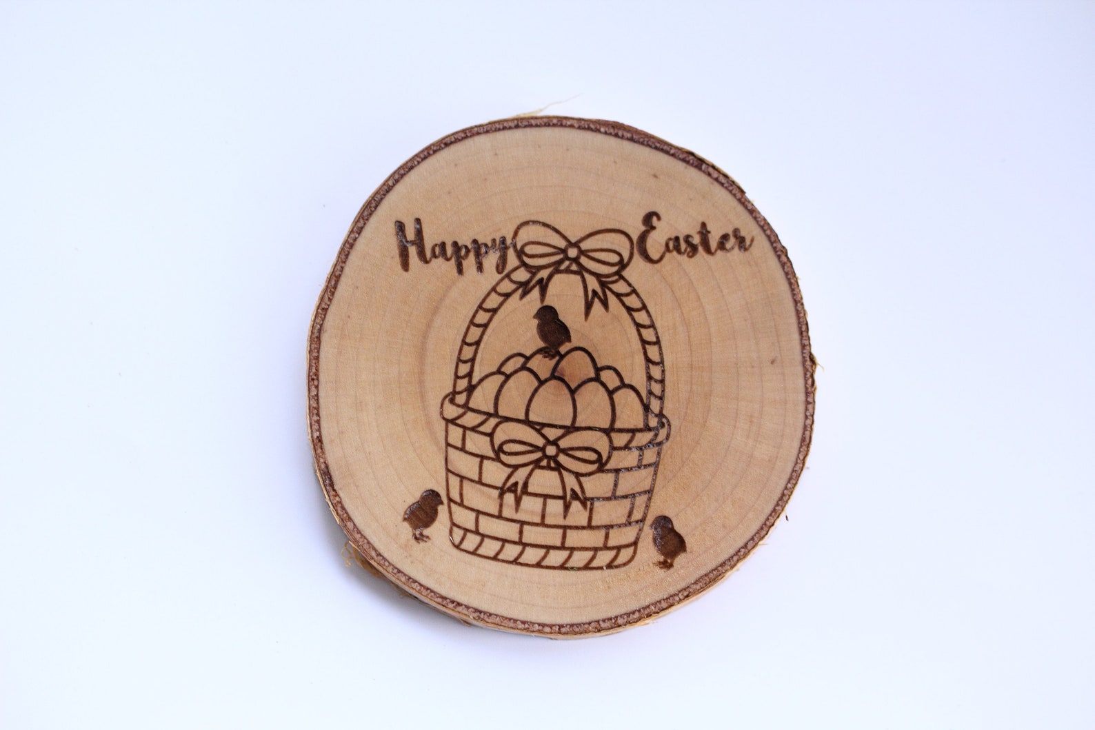 Set of 6 Rustic Wood Easter Coaster Easter Table Decors | Etsy