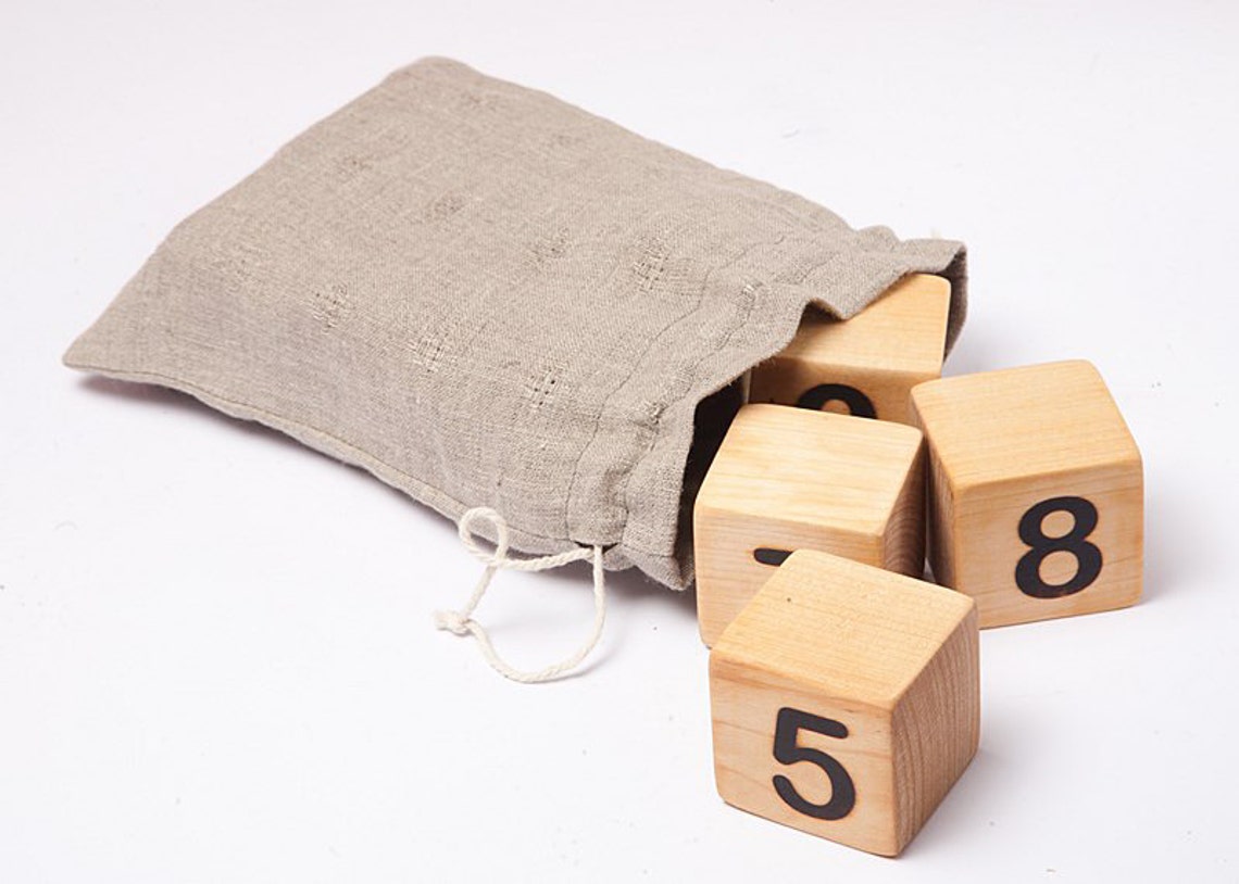 Wooden Toy, Building Blocks, Math Blocks, Educational Numbers, Counting ...