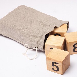 Wooden Toy, Building Blocks, Math Blocks, Educational Numbers, Counting ...