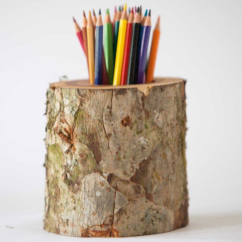 Rustic Pencil Holder - Etsy