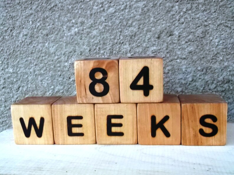 Wooden Age Blocks Baby Months Blocks Kids Nursery Decor - Etsy
